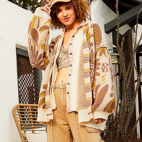 POL | Sweaters | 876 Pol Floral Berber Knit Cardigan Sweater | Poshmark